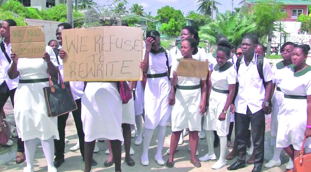 Nursing students protest Council’s decision to re-sit exam - Guyana Times