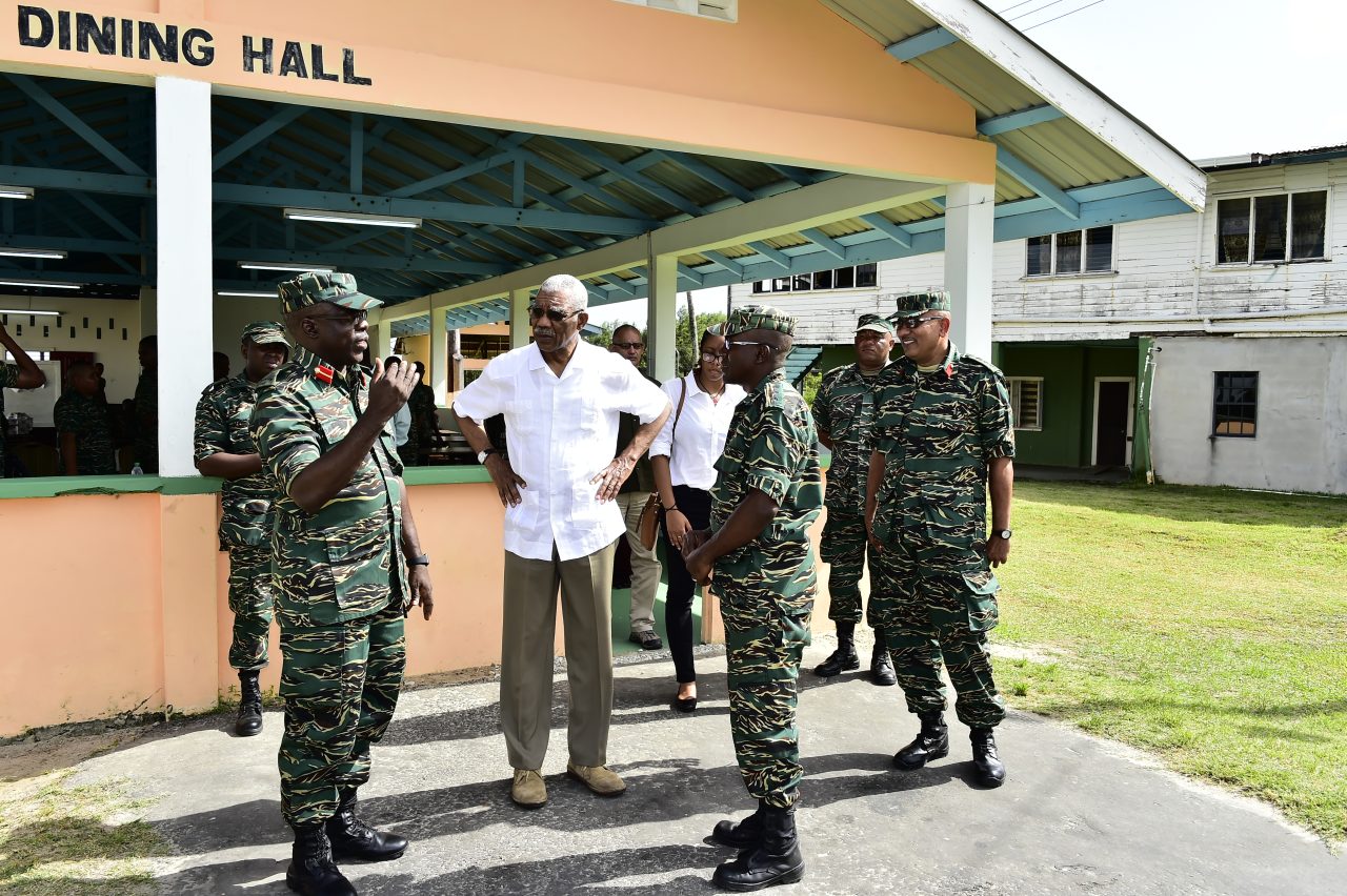 President visits GDF’s Coastal Battalion Base in Anna Regina - Guyana Times