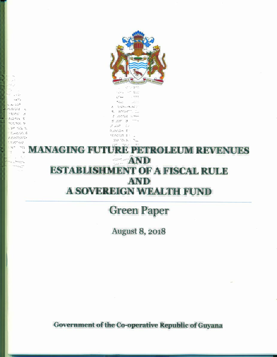 ‘Green’ Paper laid in Parliament - Guyana Times