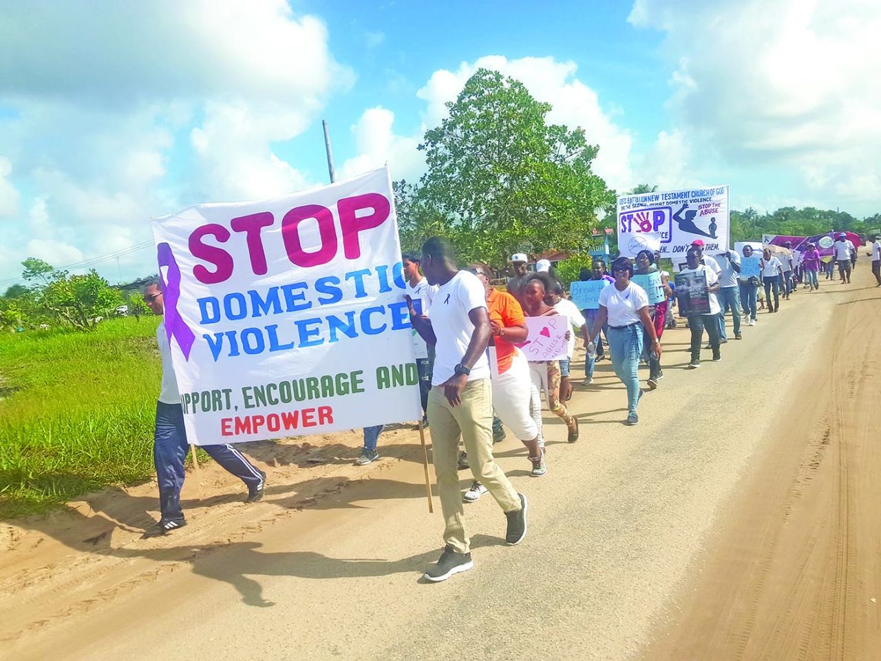 Kuru Kururu hosts domestic violence awareness walk - Guyana Times