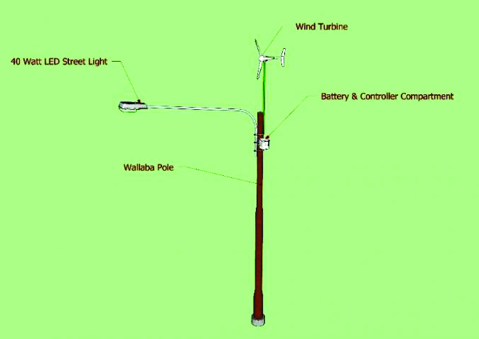 GEA pilots stand-alone, wind-powered street light - Guyana Times
