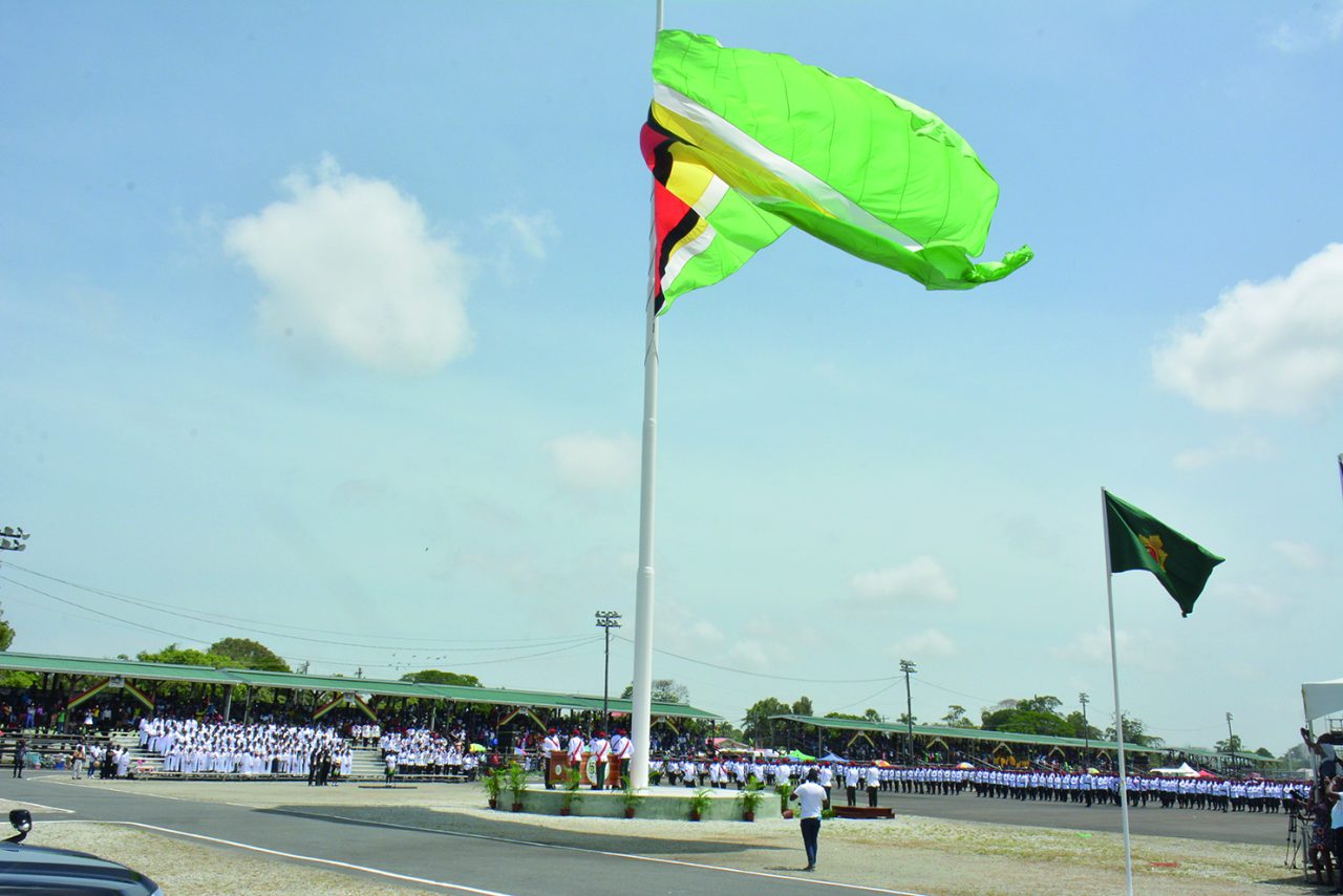 Golden Arrowhead hoisted to usher in Republic Day - Guyana Times