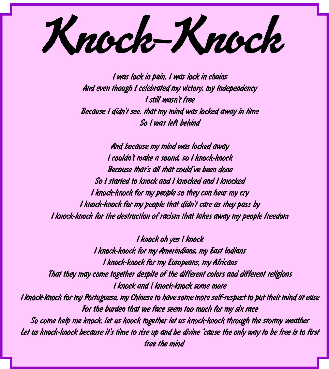 Poetry is my way of expressing what I’ve been through or what I am ...