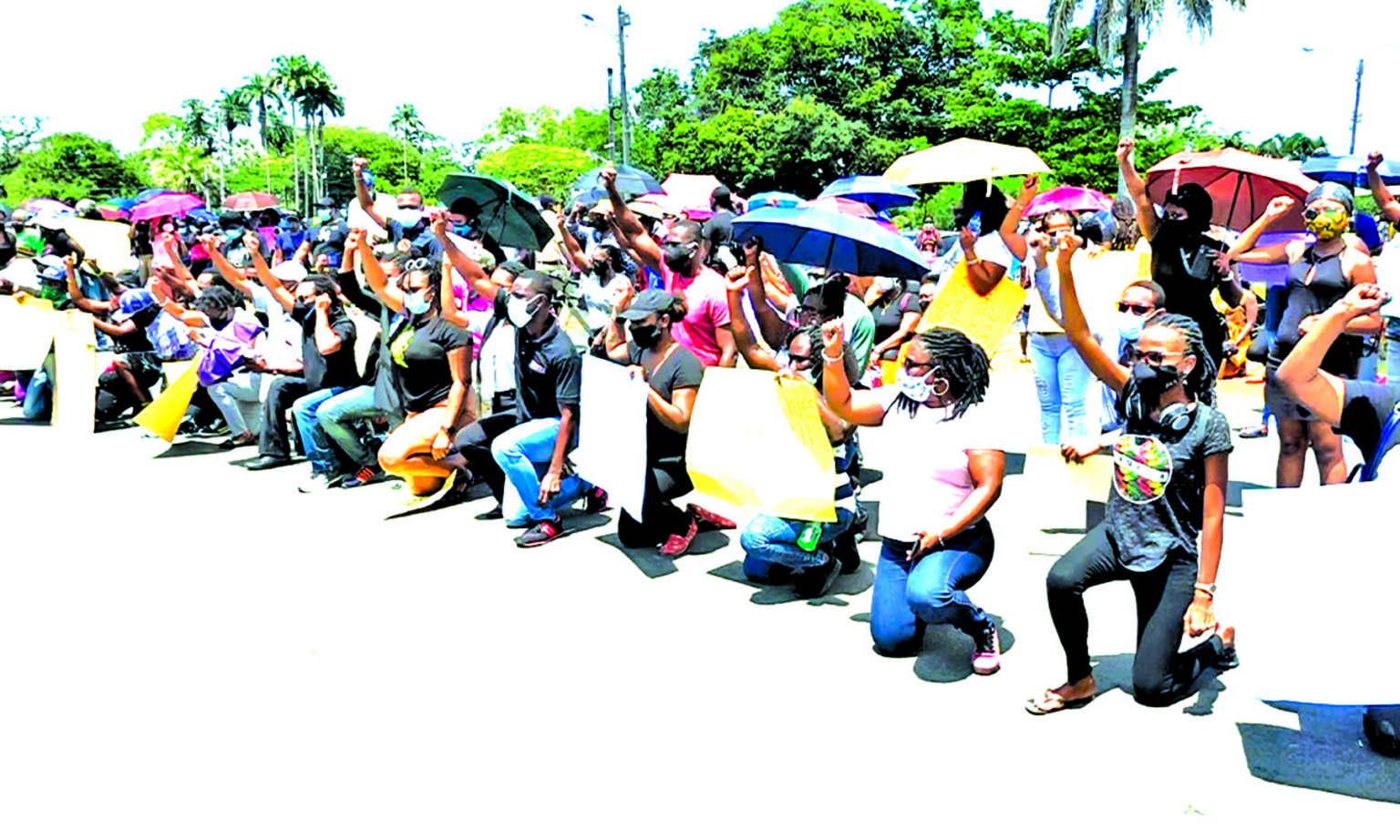 Hundreds turn out to protest brutal murder of teens - Guyana Times