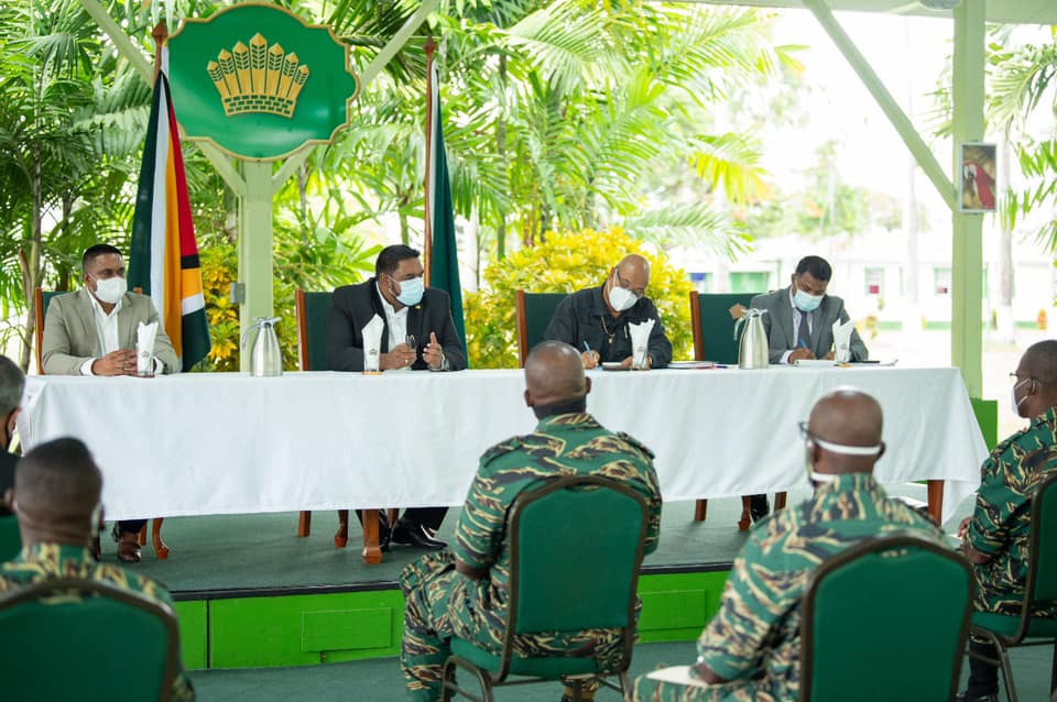 President meets with GDF Engineering Corps - Guyana Times