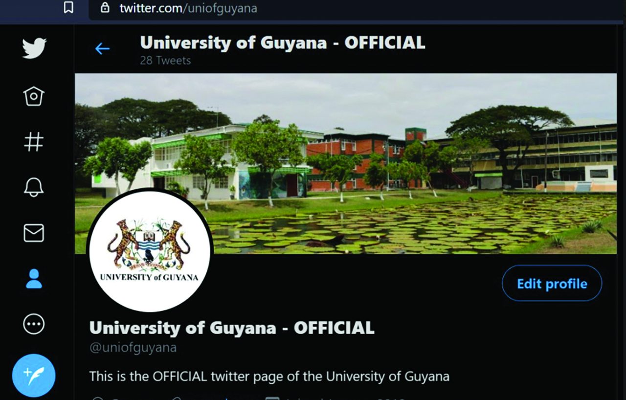 UG flags unofficial social media accounts - Guyana Times