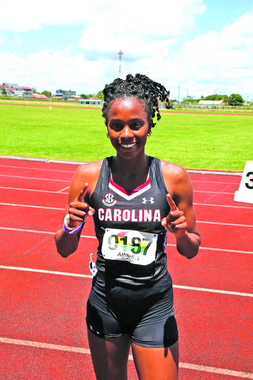 Jhallu shatters Leonora record, Chance & Abrams top 400M - Guyana Times