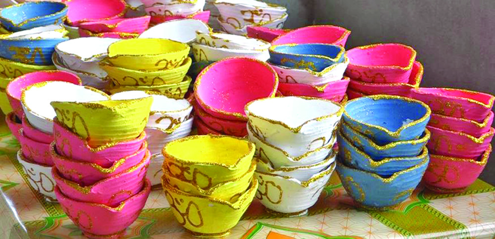 Mastering the art of diya-making - Guyana Times