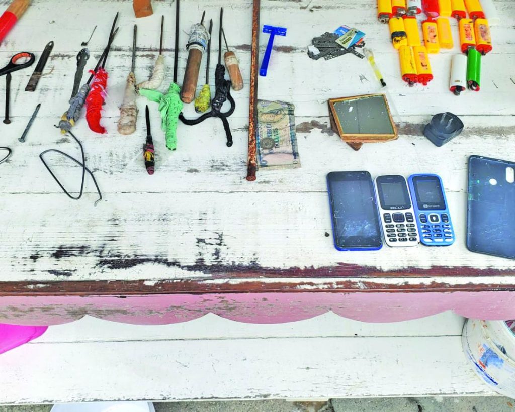 Improvised weapons, other contraband found during prison raids - Guyana ...