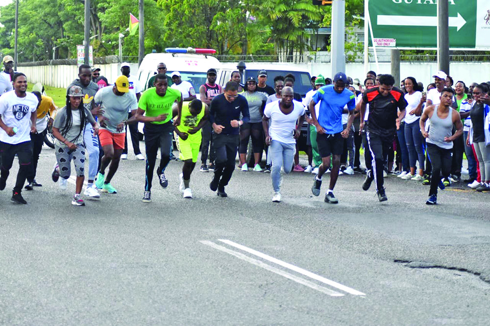 CID Headquarters holds “Fitness Walk and Run” - Guyana Times