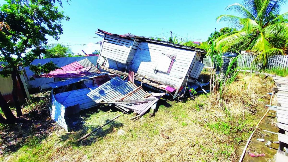 House occupied by elderly couple collapses - Guyana Times