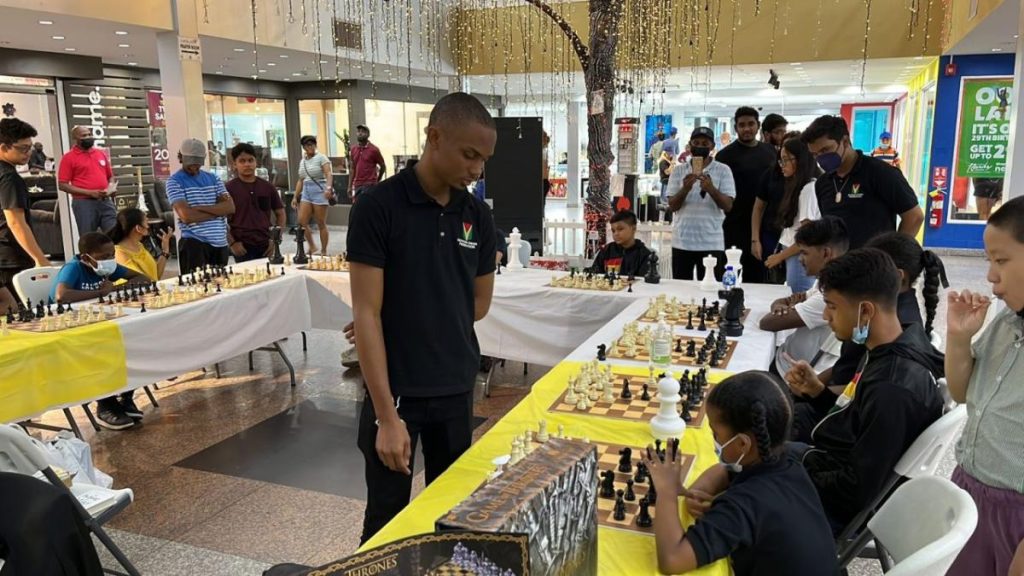 Chess exhibition at Giftland Mall a success - Guyana Times