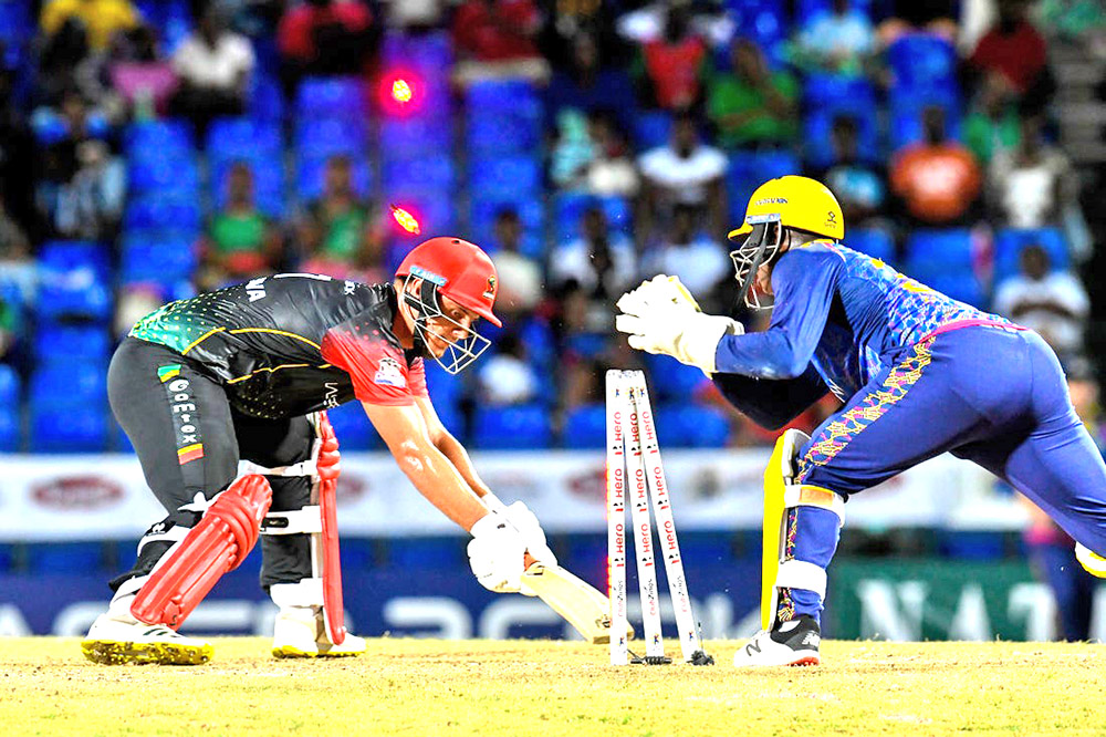 FLETCHER SLAMS 81 IN CPL GAME 3, but Patriots manage only 149-8 against ...