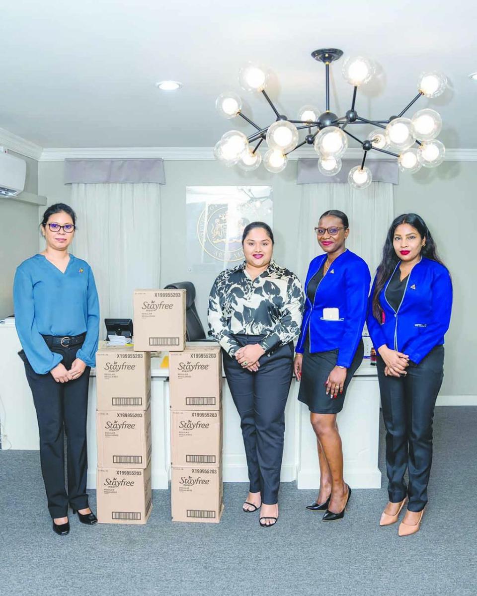 Assuria makes donation to Menstrual Hygiene Initiative - Guyana Times