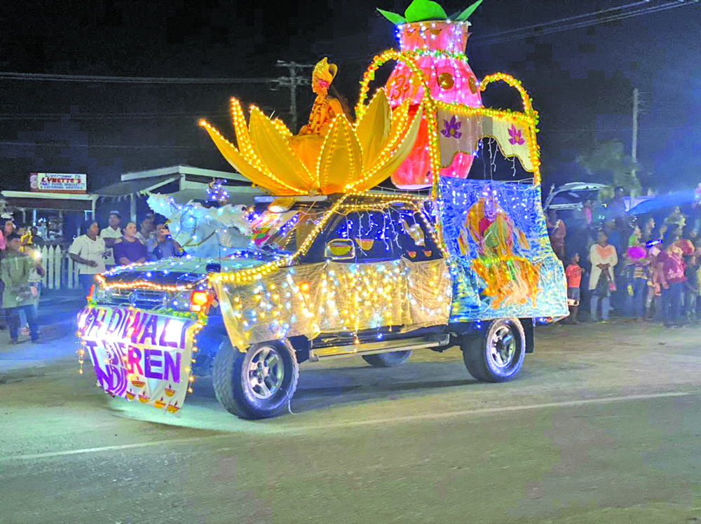 Well-illuminated, decorated floats brighten Essequibo Coast in Diwali ...