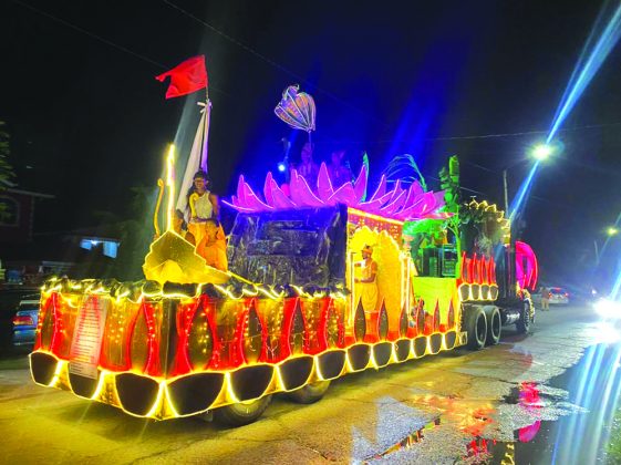Well-illuminated, decorated floats brighten Essequibo Coast in Diwali ...