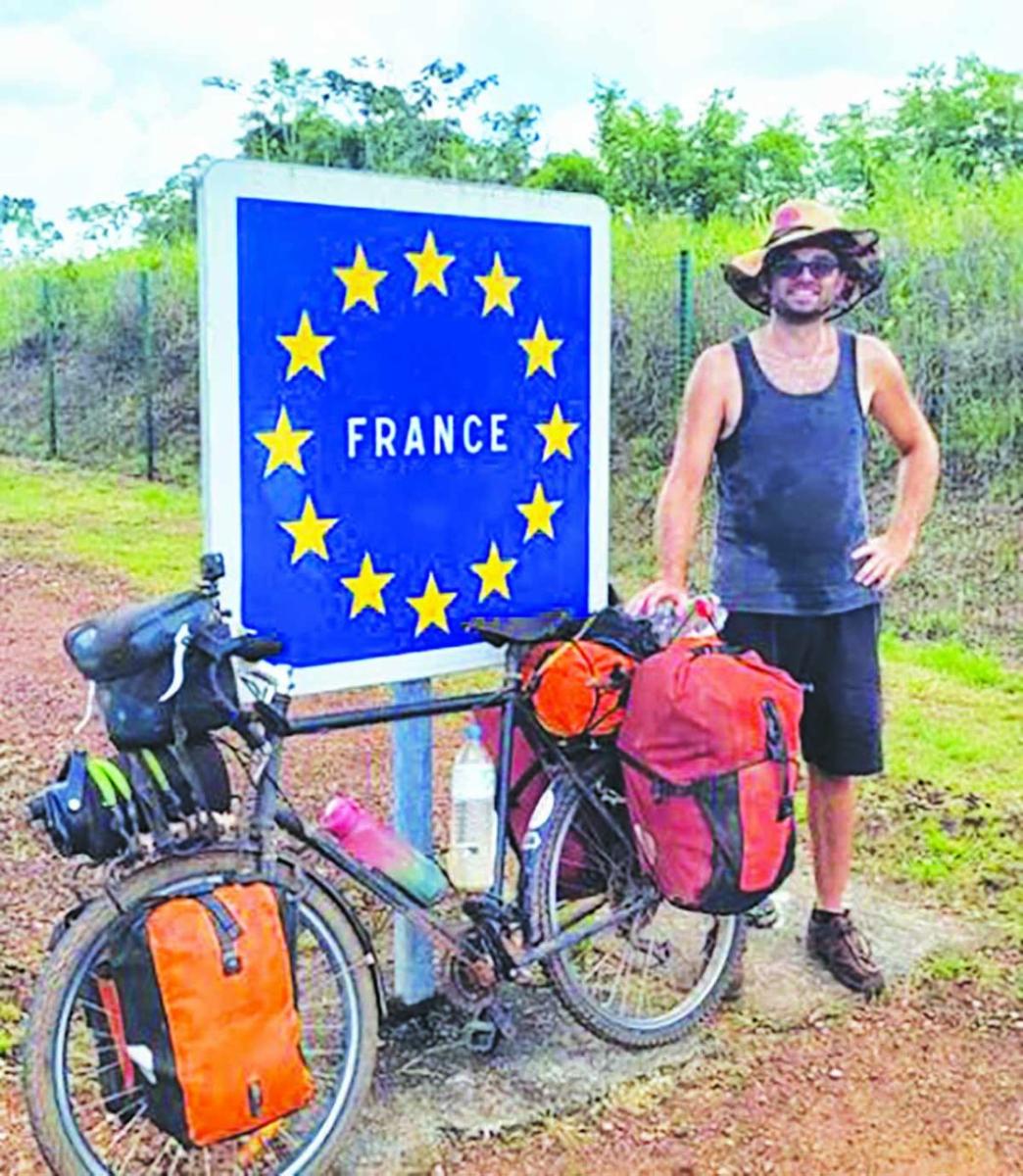 Global biking expedition leads Charles Lemieux to Guyana - Guyana Times