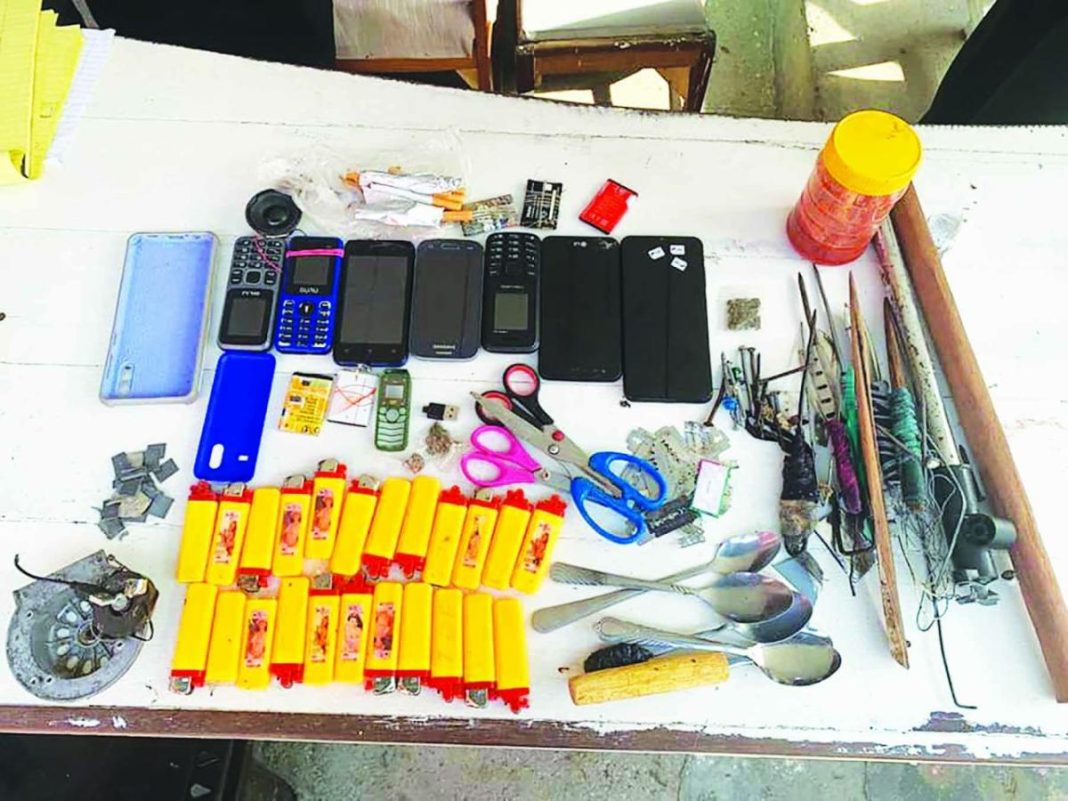 Improvised weapons, ganja among contraband items found during N/A ...