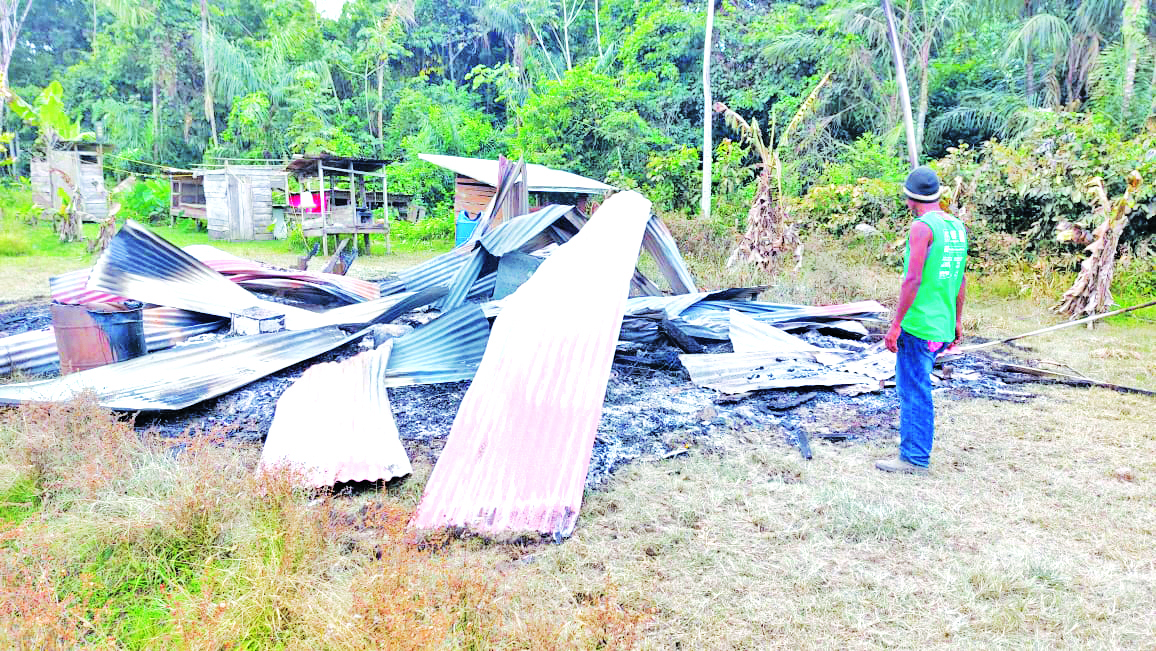 Berbice couple finds house flattened by flames - Guyana Times