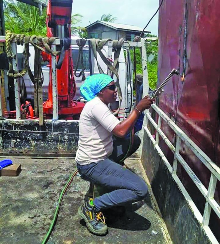 “Being a female welder isn’t easy” – Bartician breaks the welding barriers - Guyana Times