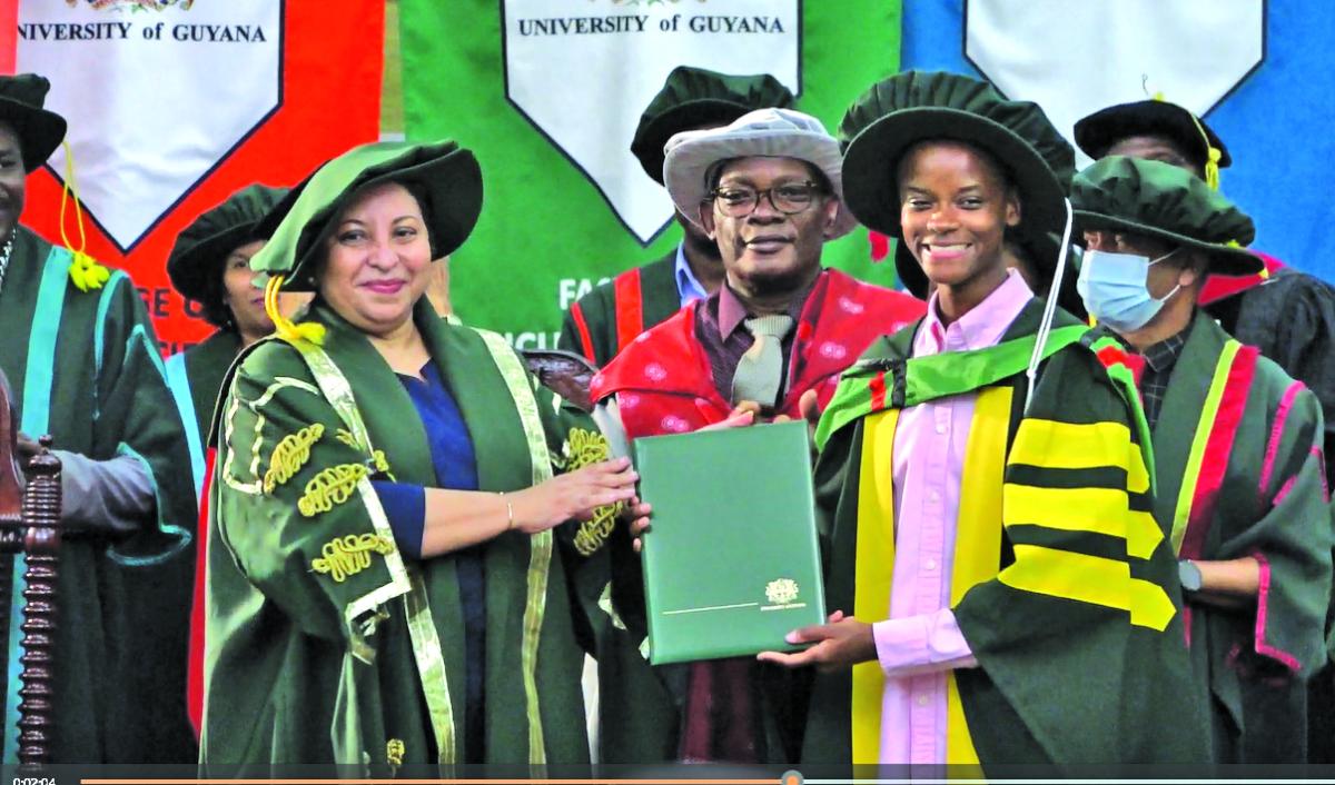Guyana-born British actress Letitia Wright conferred with honorary doctorate - Guyana Times
