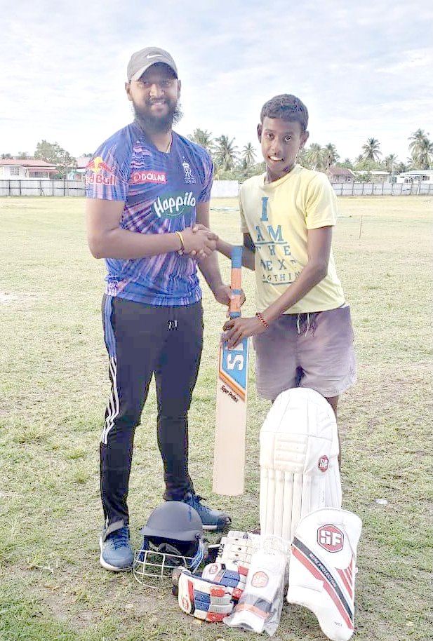 Project Cricket gear for young and promising cricketers in Guyana: National under-13 player ...