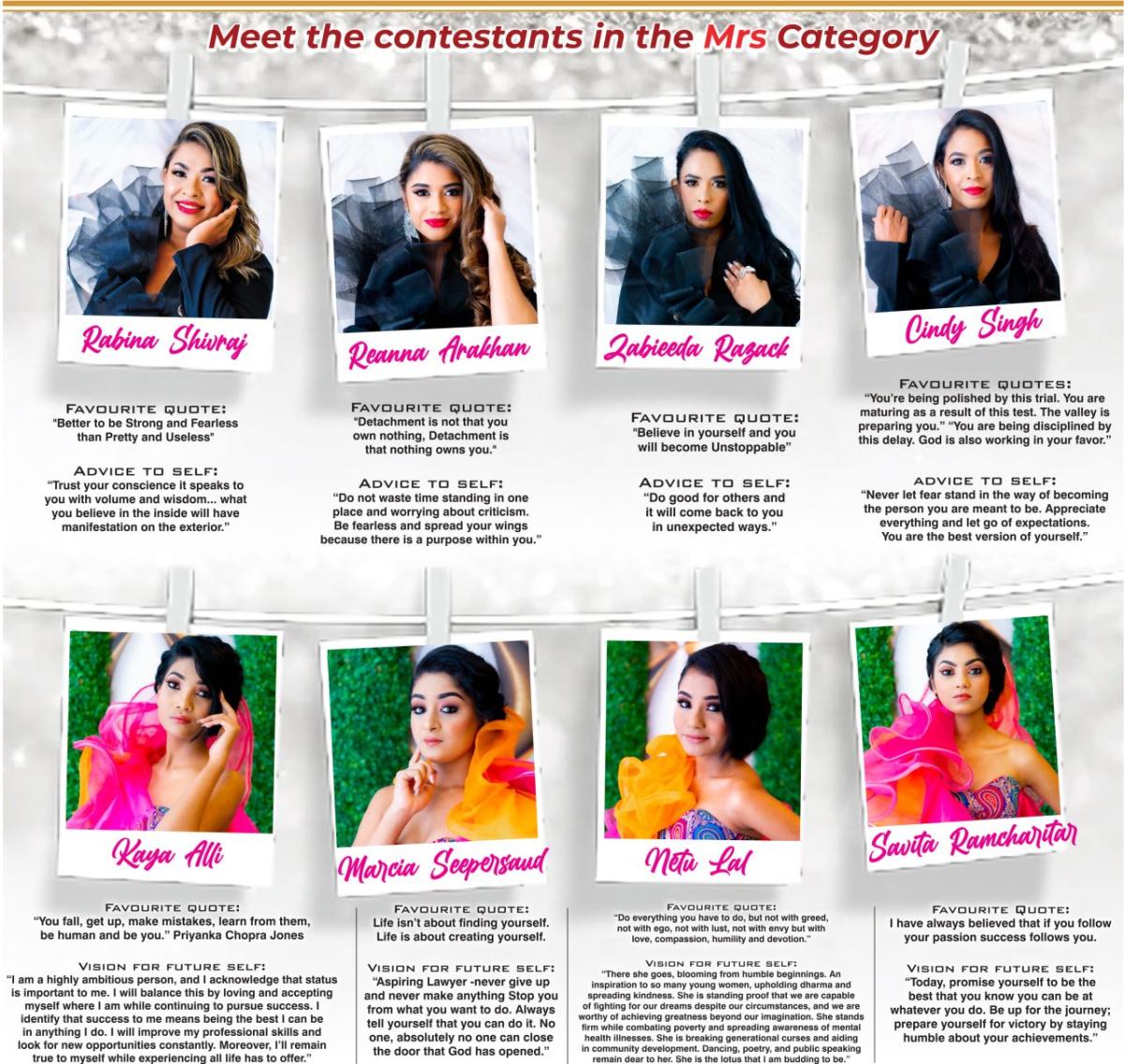 India Worldwide Guyana Pageant: Delegates in Teen, Mrs categories ...
