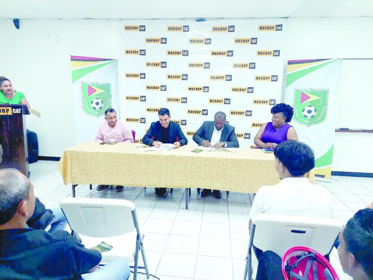 More footballers to be trained via MACORP-GFF collab - Guyana Times