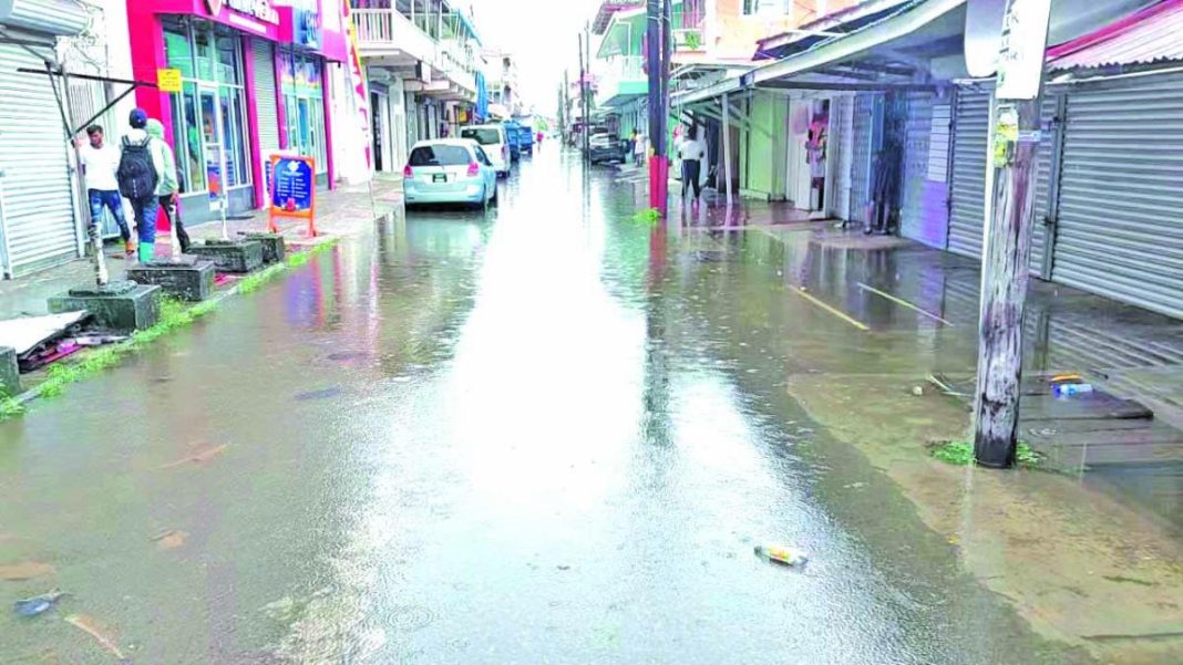 Sections of NA inundated after hours of rainfall - Guyana Times