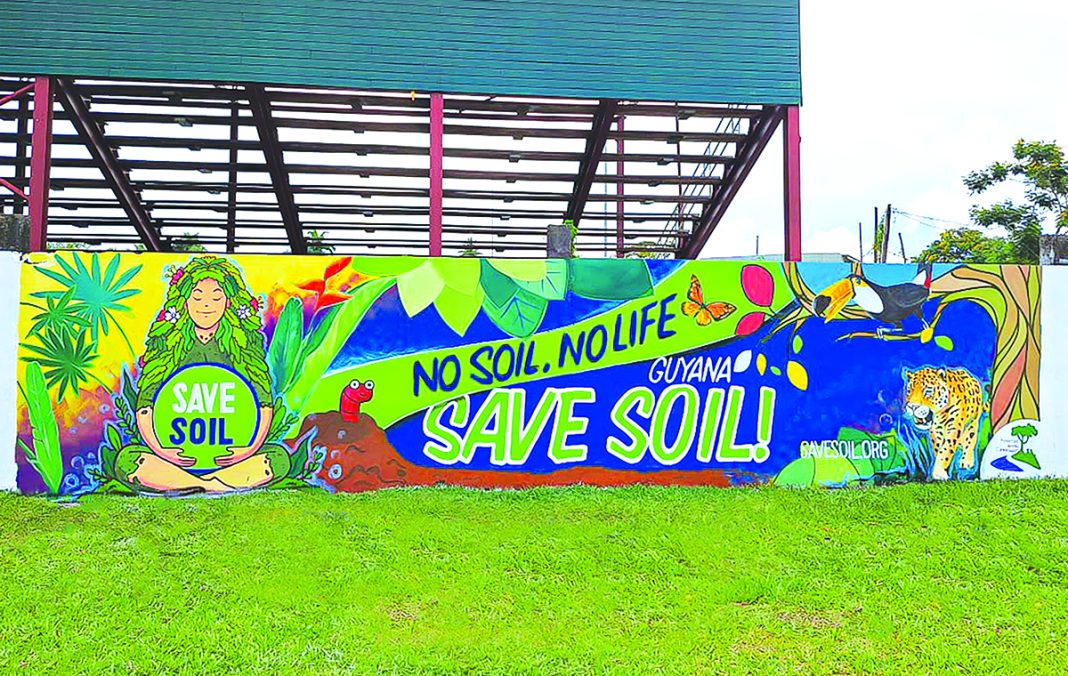 Save Soil mural unveiled at National Park to raise awareness - Guyana Times