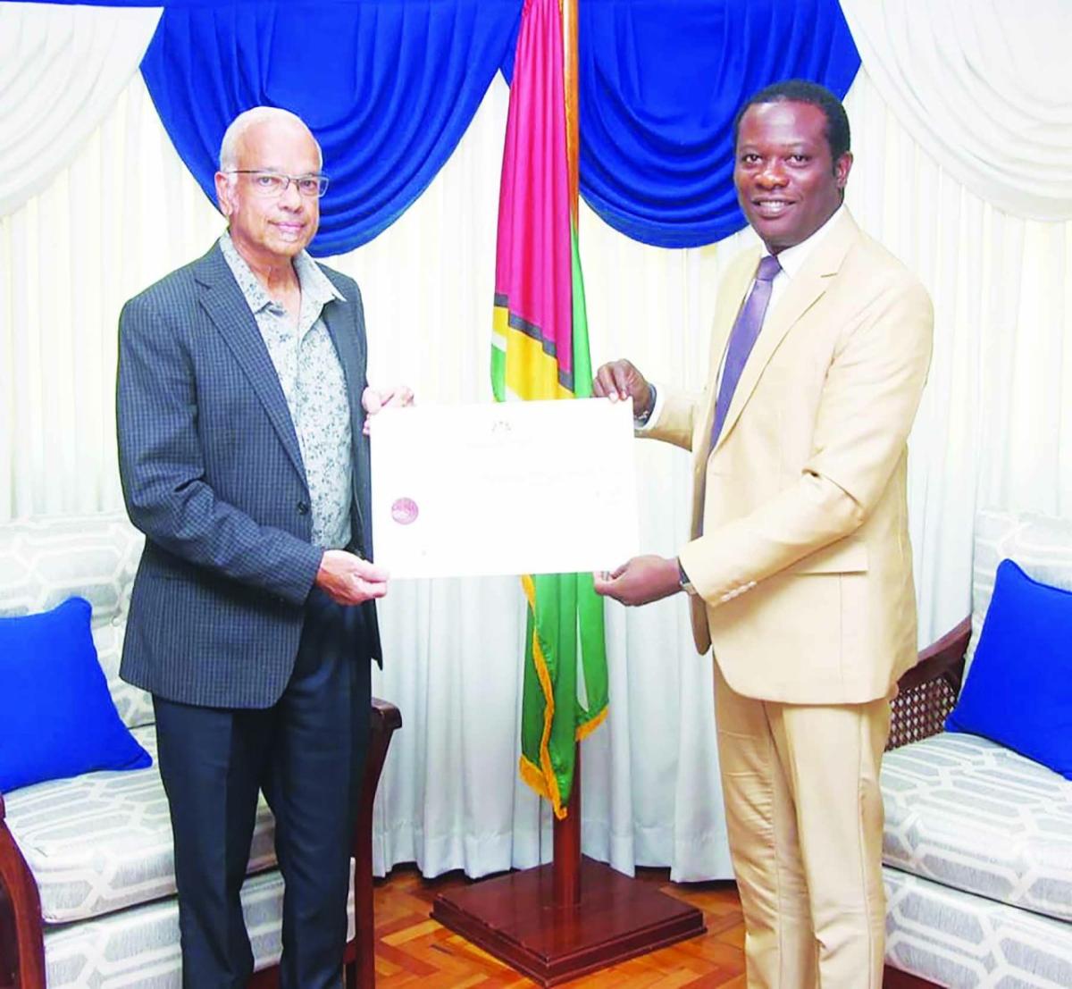 Pres Ali approves appointment of new Moroccan Honorary Consul to Guyana ...