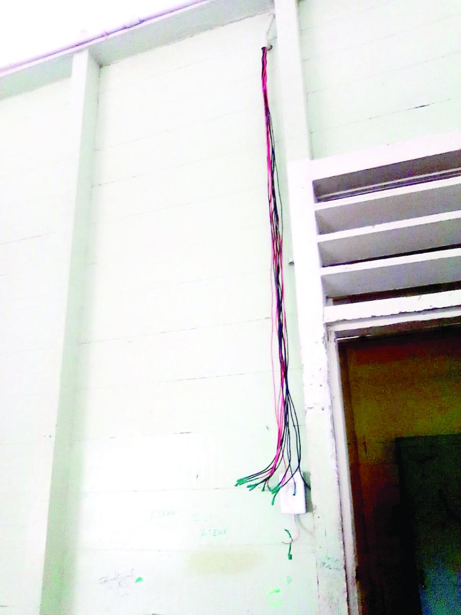 Damaged exposed wires raise fire concerns at Richard Ishmael Secondary ...