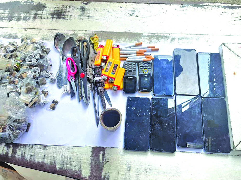 Improvised weapons, ganja found during N/A Prison raid - Guyana Times