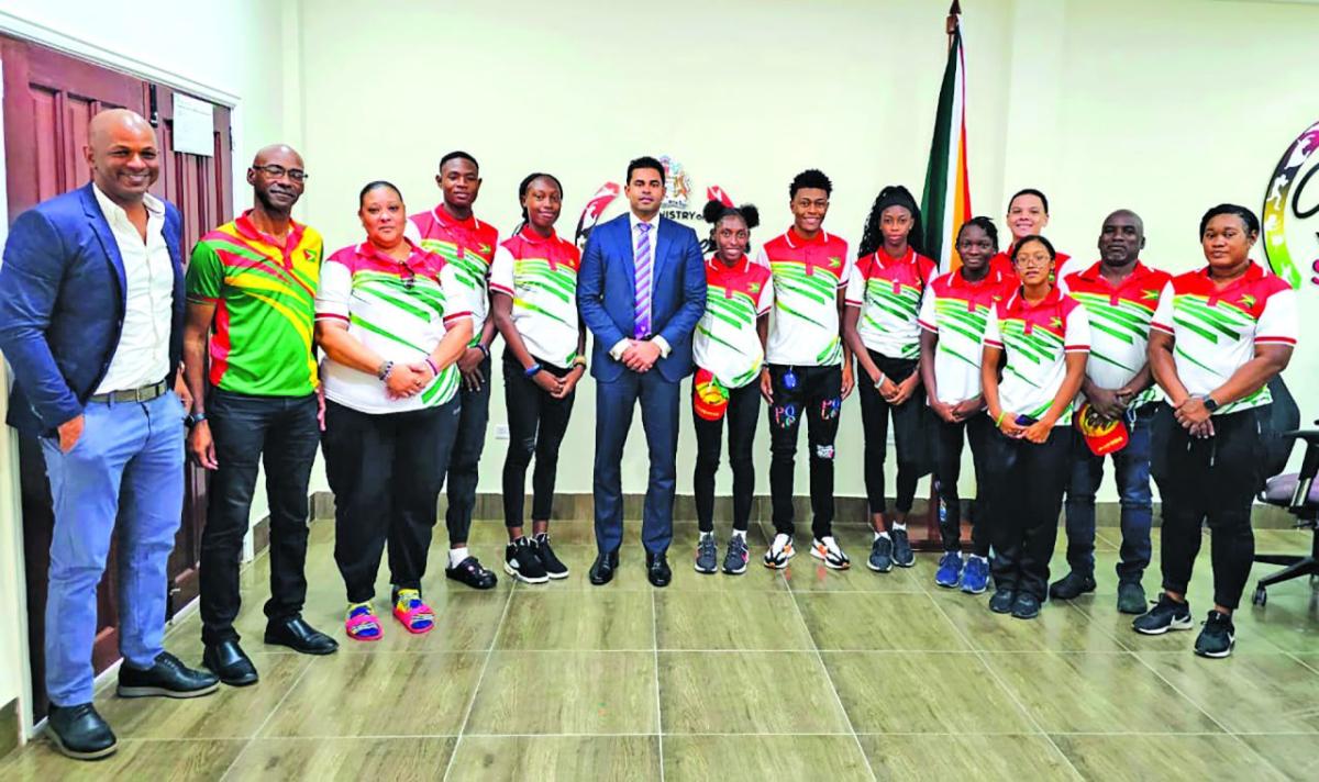 Ramson sees off Commonwealth Youth Games team with well wishes - Guyana ...