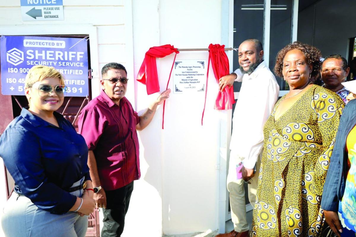 Govt commissions $23.6M agro-processing facility at Watooka - Guyana Times