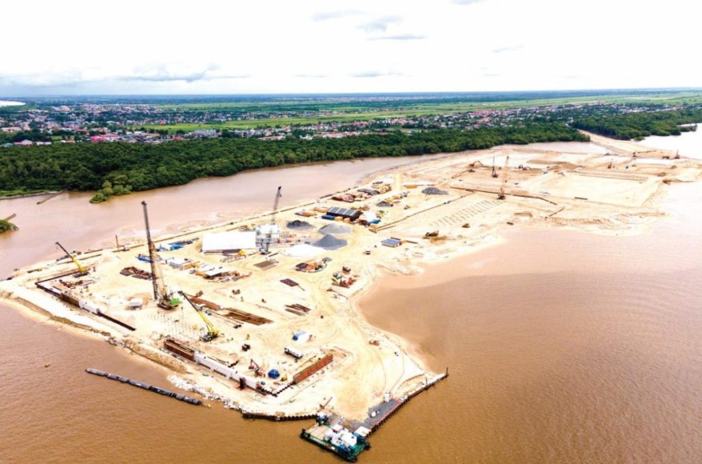 Artificial island being built in Demerara River 80% complete – VESHI ...