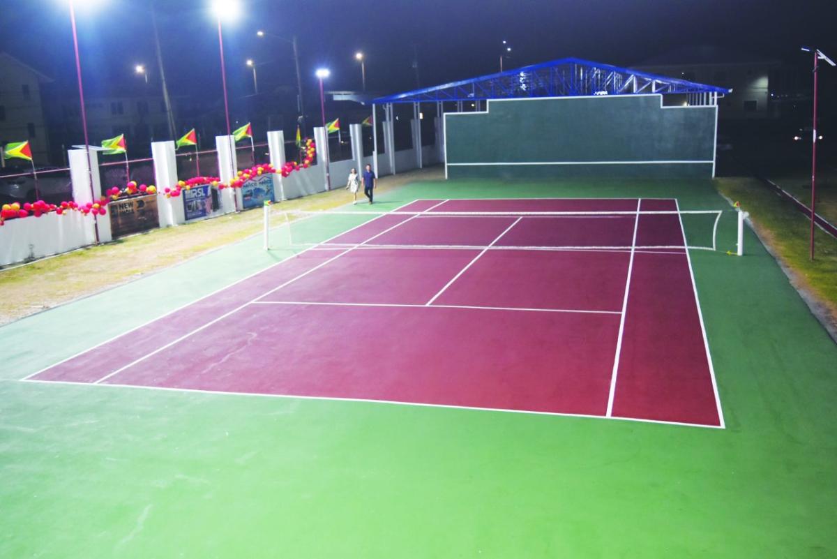 ‘Dane Gobin Tennis Court’ opened at Everest Cricket Club - Guyana Times