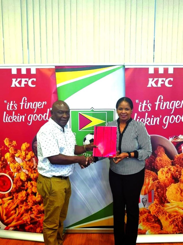 KFC hands over funds for 10-team Elite League Cup - Guyana Times