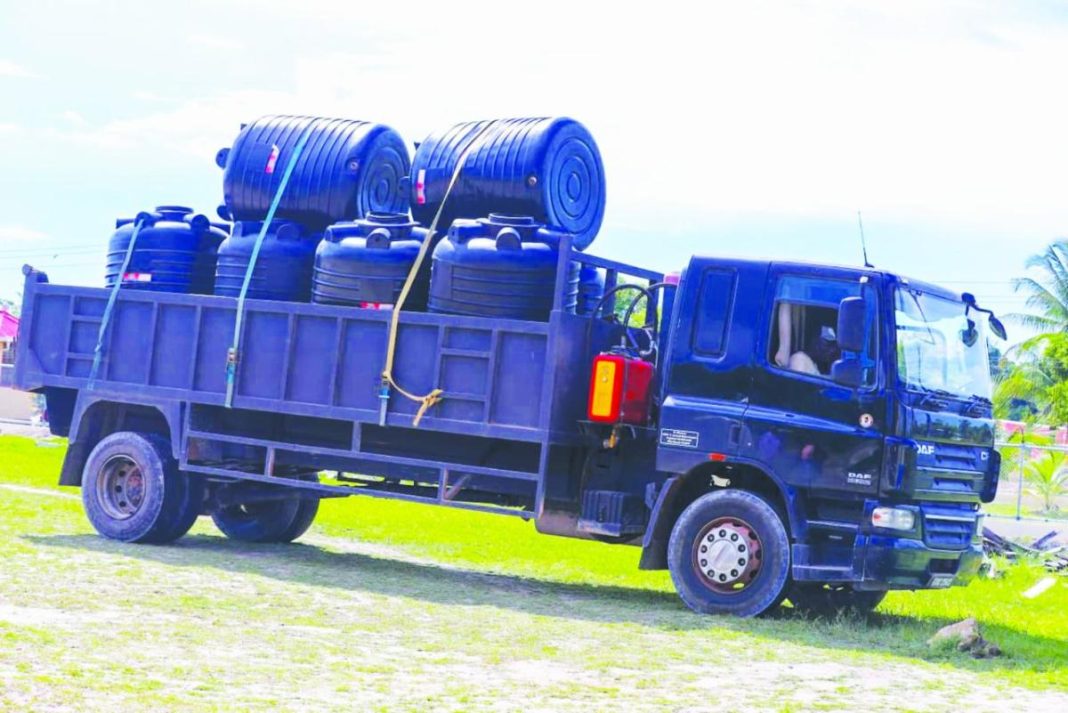 Govt delivers 210 water tanks to Reg 10 communities - Guyana Times