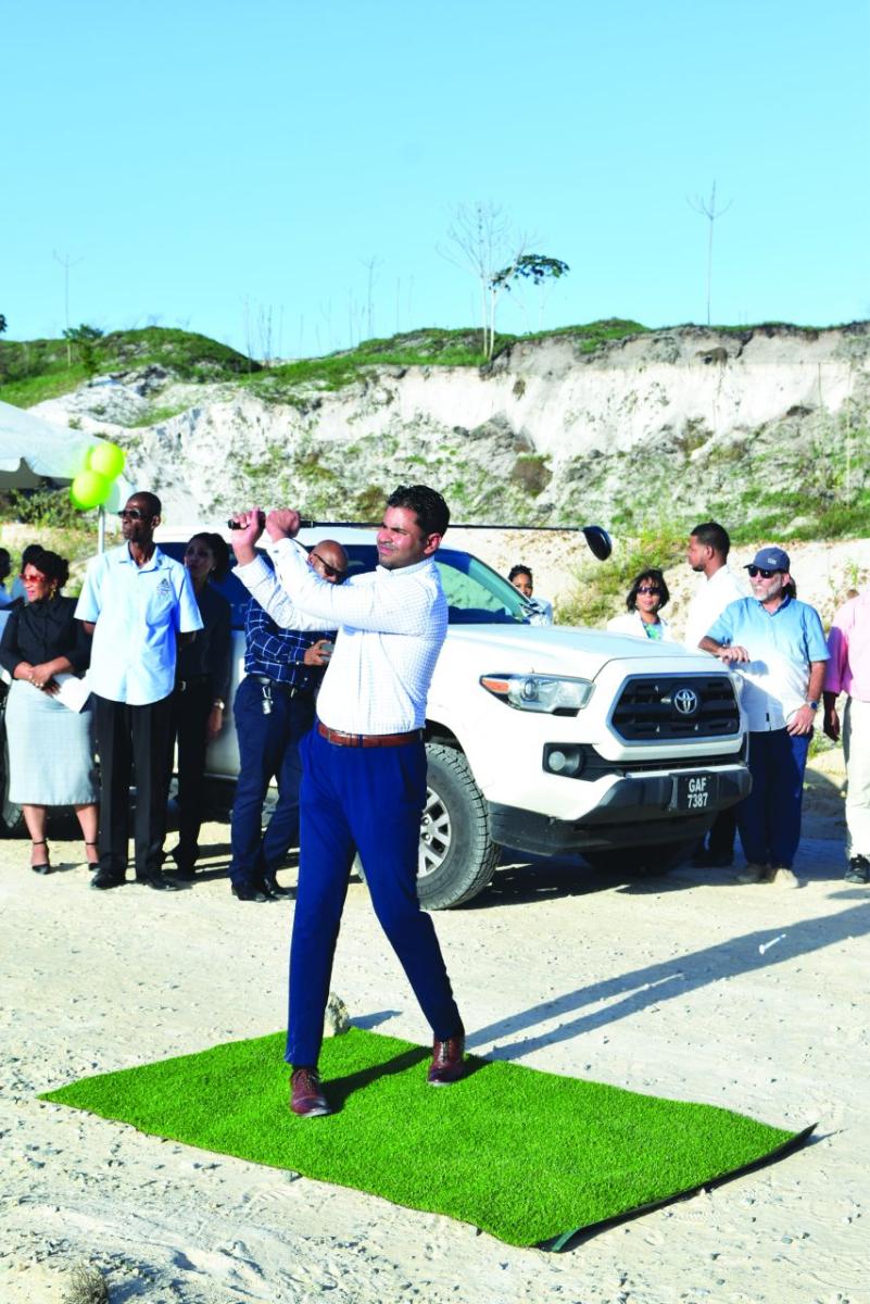 Sod turned for 9-hole Timehri Sands Golf Course - Guyana Times