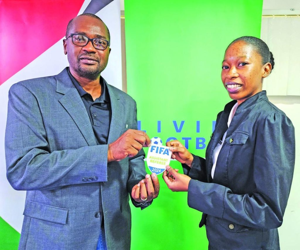 Forde presents FIFA badges to top Referees - Guyana Times