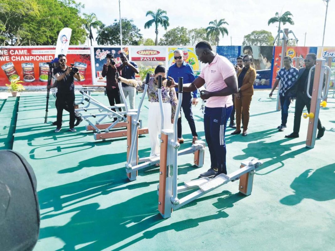First Lady Arya Ali commissions First Outdoor Gym - Guyana Times