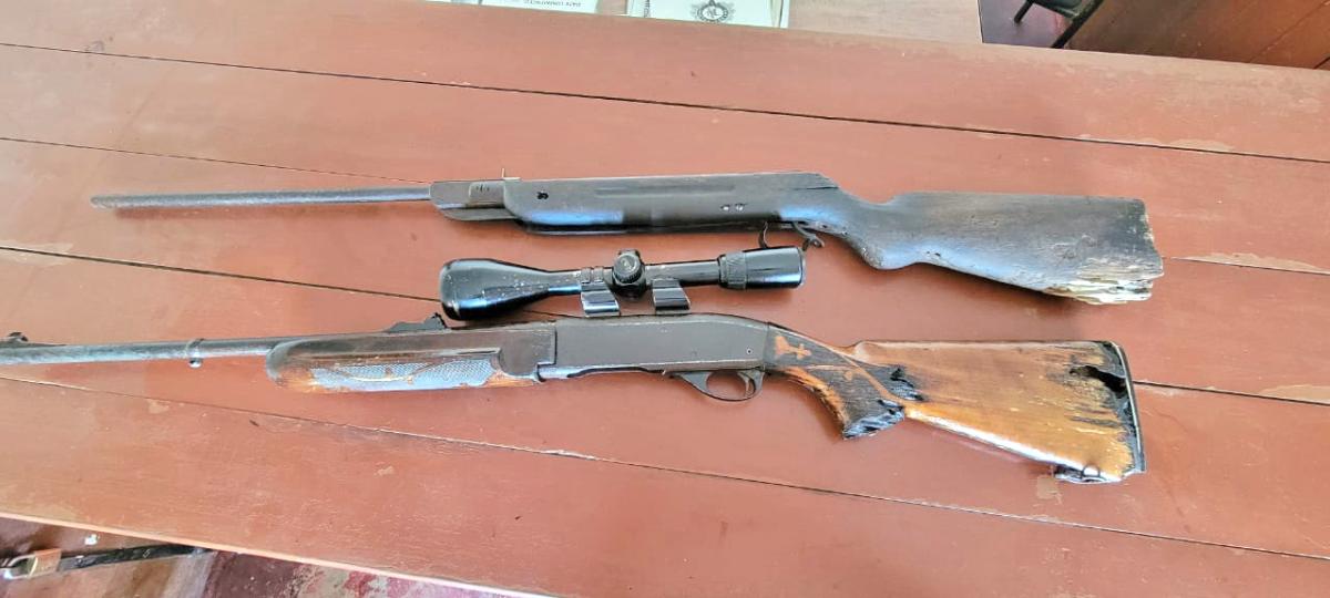 Weapons found in bush at Cookrite Savannah - Guyana Times