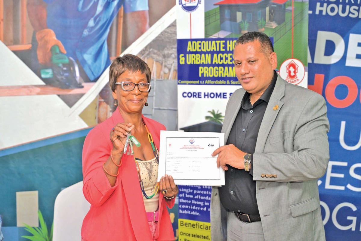 Govt hands over 4 new core homes to Sophia families - Guyana Times