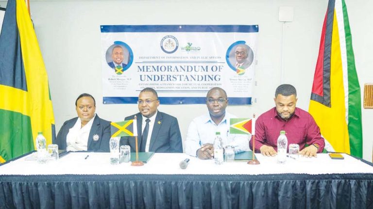 Guyana, Jamaica ink MoU for collaboration in media, mass communication ...