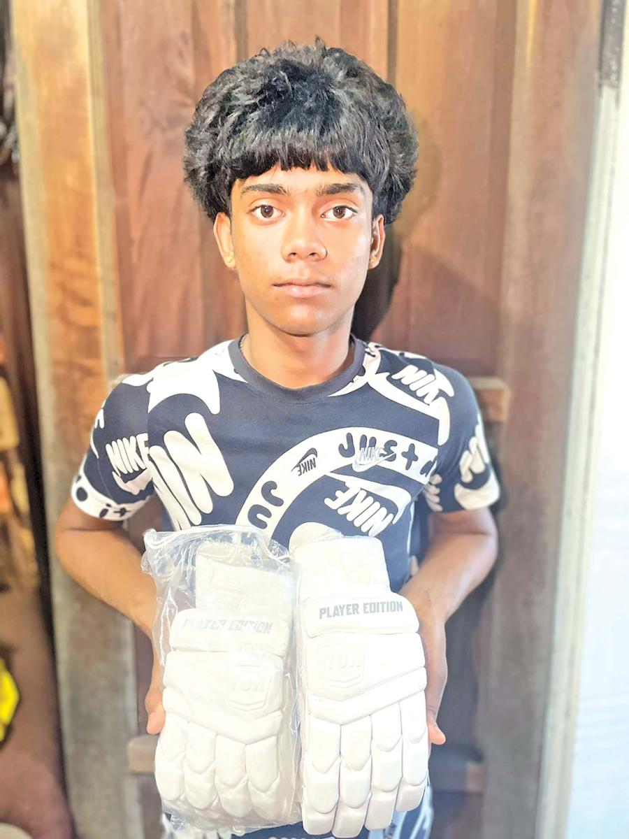 Wilkinson is latest to benefit from Project “Cricket Gear” - Guyana Times