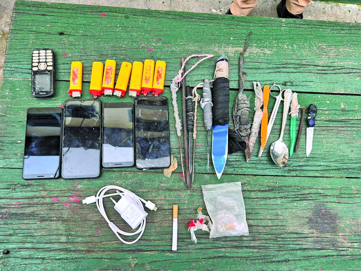 Improvised weapons among prohibited items in “condemned” area at ...