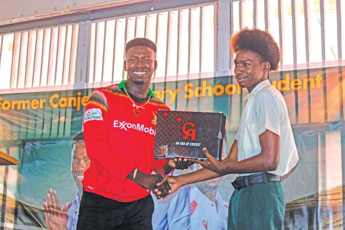 Sinclair, Smith give back to alma mater Canje Secondary - Guyana Times