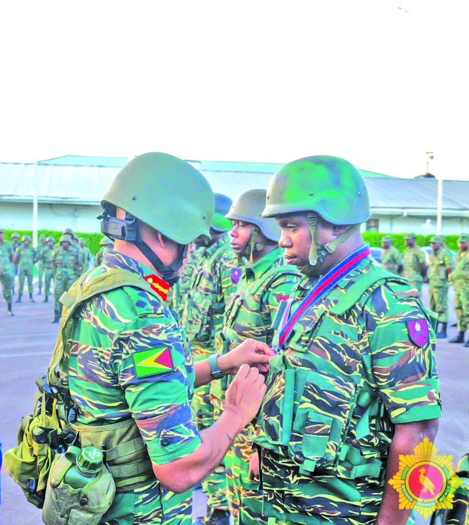 6 GDF soldiers honoured with top Border Defence Medal - Guyana Times