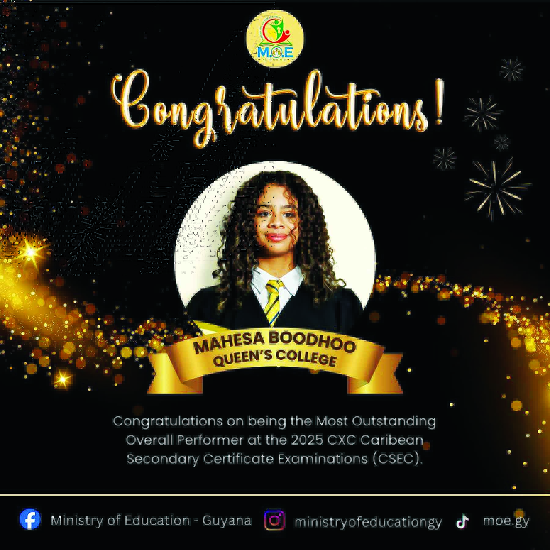 18 Guyanese students among Top Performers at 2025 CXC Exams - Guyana Times